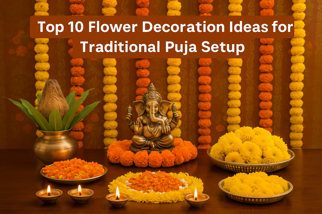 Top 10 Flower Decoration Ideas for Traditional Puja Setup